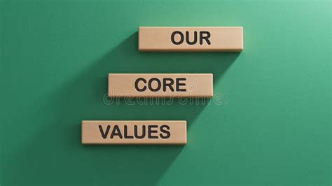 Our Core Values Symbol Concept Words Our Core Values On Wooden Blocks Our Core Values Concept