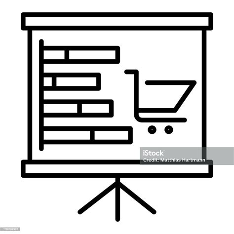 프레 젠 테이 션 아이콘 벡터 일러스트 레이 션 전자 상거래 개요 경제에 대한 스톡 벡터 아트 및 기타 이미지 경제 교육 구매 Istock