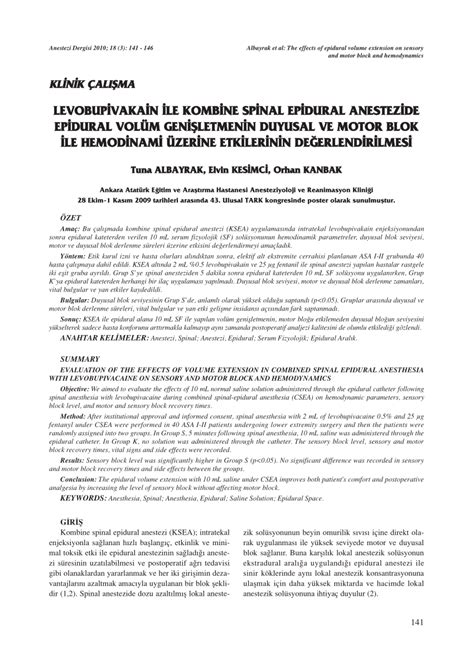 Pdf Evaluation Of The Effects Of Volume Extension In Combined Spinal