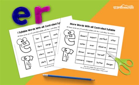 R Controlled Syllable Word Lists Free Printable