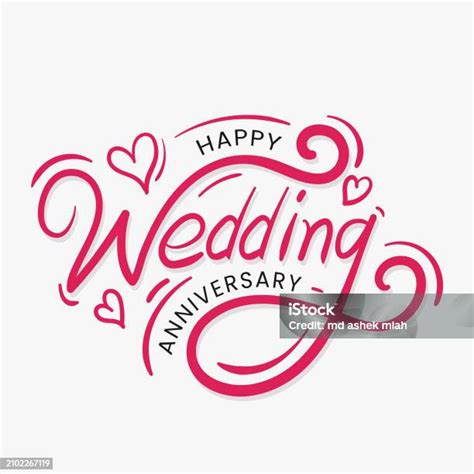 결혼 기념일 축하 인사말 카드 벡터 일러스트 레이션 결혼 기념일 축하 템플릿 디자인 기념일 서예 자유로운 손 글자 결혼기념일에 대한 스톡 벡터 아트 및 기타 이미지 Istock
