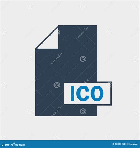 ICO File Format Icon Stock Vector Illustration Of Type 133539602