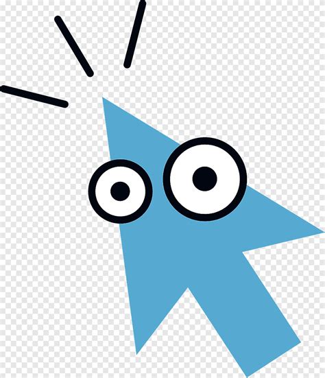 Cursor Pointer Arrow Mouse Click Blue Computer Cartoon