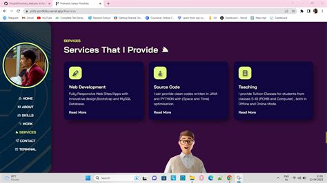 Github Pritz69portfoliowebsite A Portfolio Website Created Using Htmlcss And Javascript