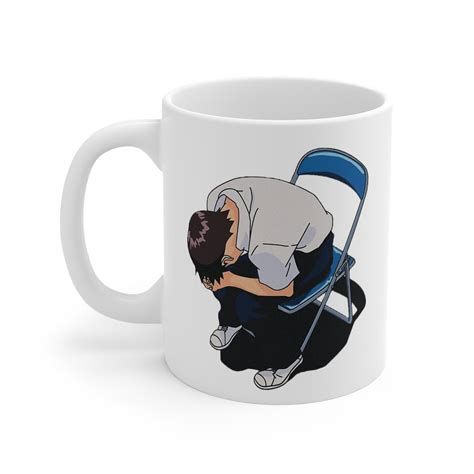 Shinji Ikari In A Chair Mug 11oz Etsy