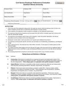 Csc Performance Evaluation System Form EvaluationForm Net