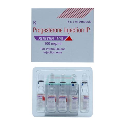 Progesterone Injection Ip Susten 100 Packaging Size 2 Ml Dose 100mg