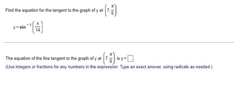 Solved Find The Equation For The Tangent To The Graph Of Y Chegg