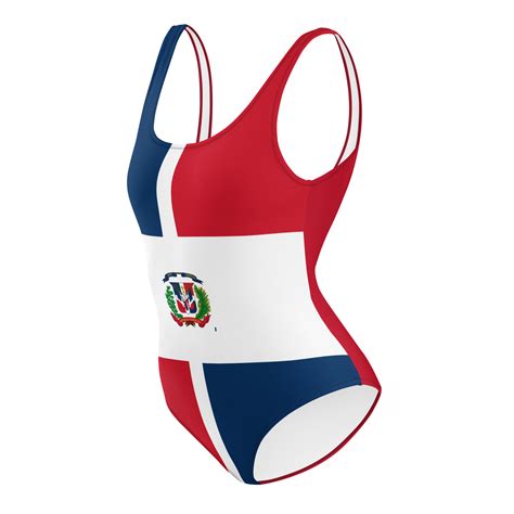 Dominican Republic Flag One Piece Swimsuit Dominican Girlfriend