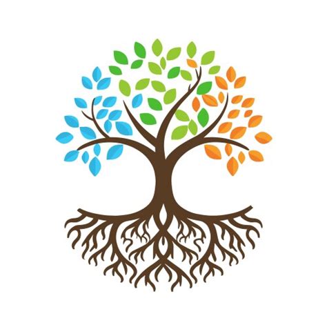 Tree With Roots Royalty Free Vector Image VectorStock