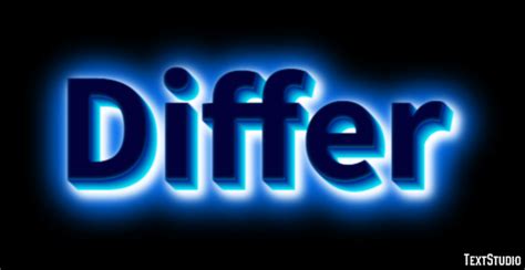 Differ Text Effect And Logo Design Word