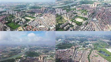望牛墩高空航拍广场、中学、农田视频素材下载编号9663197光厂vj师网