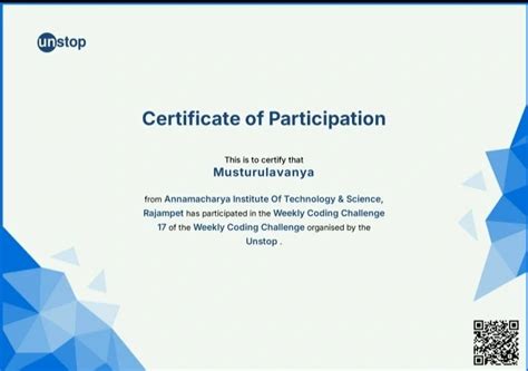 coding challenge unstop programming musturu lavanya