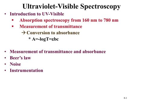 Ppt Ultraviolet Visible Spectroscopy Powerpoint Presentation Free Download Id 1182242