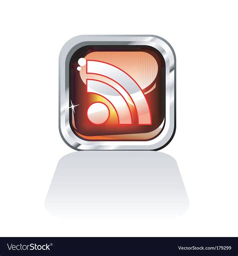RSS Feed Icon Royalty Free Vector Image VectorStock