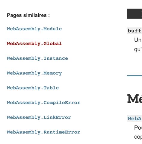 broken link to webassembly global in the french documentation · issue 3375 · mdn sprints · github