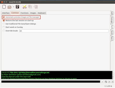 The Qt Based Tea Text Editor Managing Image And Text Files In One Application