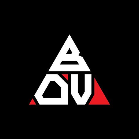 Bov Triangle Letter Logo Design With Triangle Shape Bov Triangle Logo