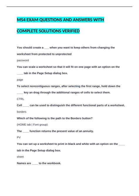 MS4 EXAM QUESTIONS AND ANSWERS WITH COMPLETE SOLUTIONS VERIFIED MS4 Stuvia US