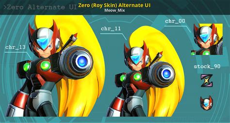 Zero Roy Skin Alternate Ui Super Smash Bros Wii U Mods