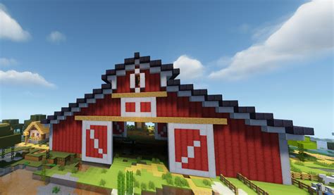 Minecraft Red Barn Farm House And Red Barns Minecraft Farm House