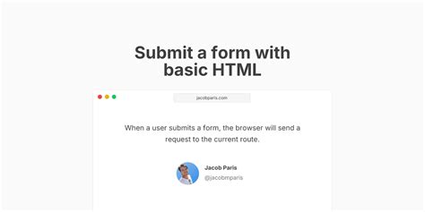 Submit A Form With Basic Html