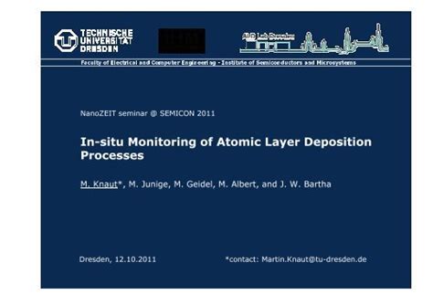 In Situ Monitoring Of Atomic Layer Deposition Processes