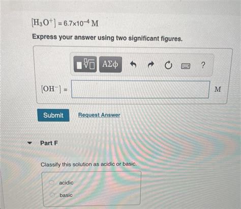 Solved Calculate OH Given H3O In Each Aqueous Solution Chegg Com