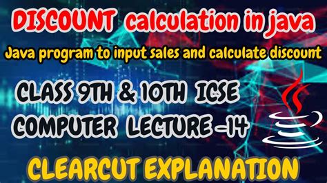 Java Program To Calculate Discount Based On Sales Input By Usericse
