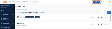 add a xero client dext help center