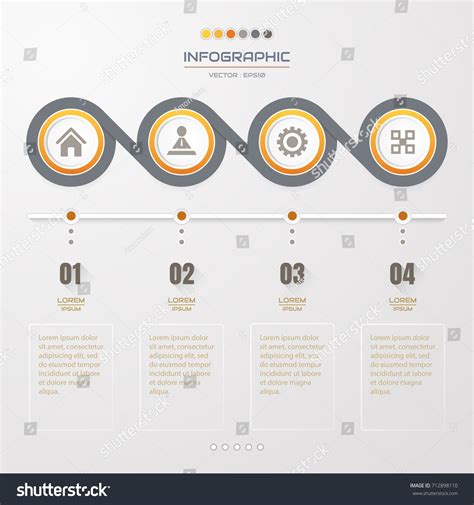 Infographics Design Template Icons Process Diagram Stock Vector Royalty Free 712898110
