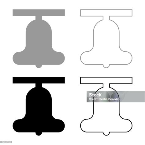 교회 종소리 개념 종탑 종탑 세트 아이콘 회색 검정 색상 벡터 그림 이미지 단색 채우기 윤곽선 등고선 얇은 플랫 스타일 0명에 대한 스톡 벡터 아트 및 기타 이미지 Istock