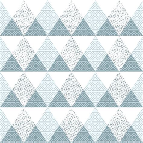 Premium Vector Blue Triangle Seamless Pattern With Grunge Effect