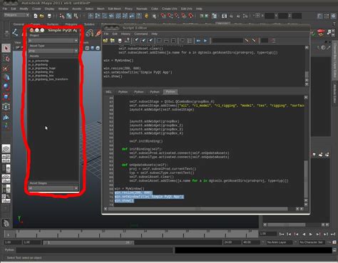 Screenshot pyqt4 in maya2011 在 Maya 2011 下準備好 PyQt4 的開發環境 Flickr