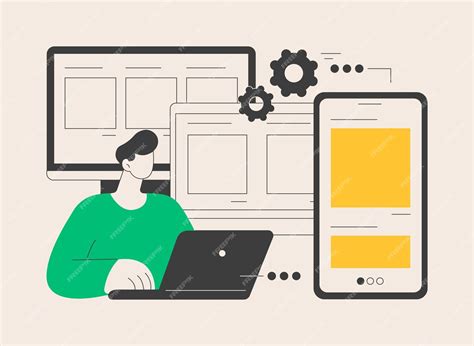 Premium Vector Responsive Web Design Abstract Concept Vector