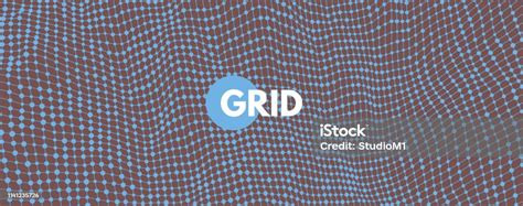 추상적인 과학 또는 기술 배경입니다 그래픽 디자인입니다 네트워크 그림입니다 3d 그리드 표면 0명에 대한 스톡 벡터 아트 및 기타 이미지 Istock