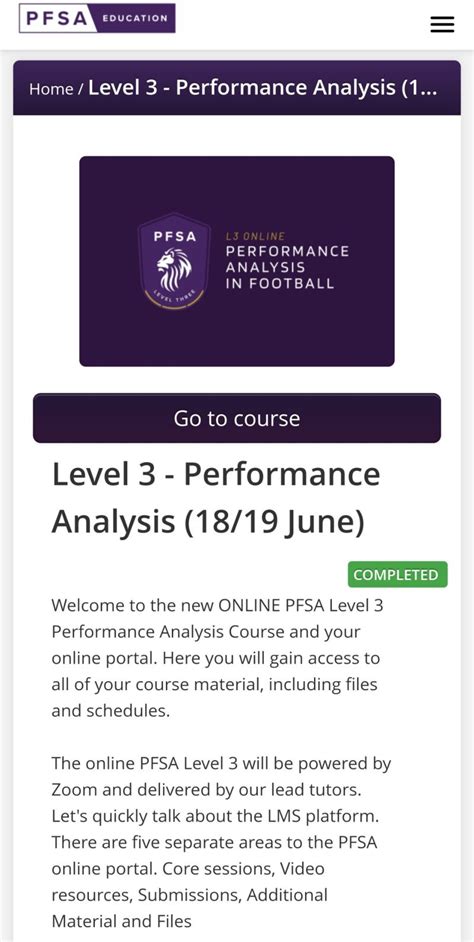 Professional Football Scouts Association Pfsa On Linkedin Pfsa Level 3 Performance Analysis