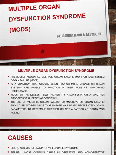 Multiple Organ Dysfunction Syndrome Mods Pdf
