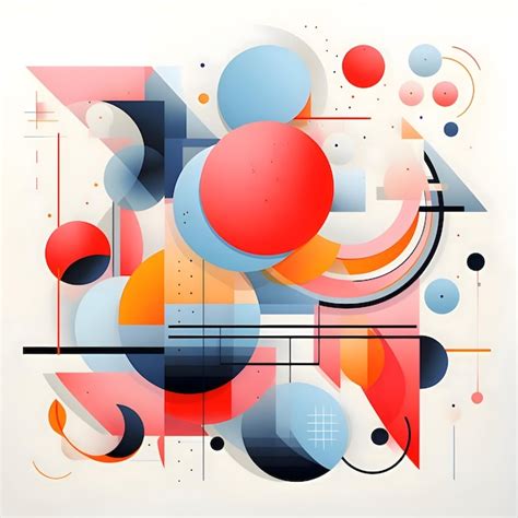 Premium Vector Abstract Geometric Background With Circles And Lines Vector Illustration For