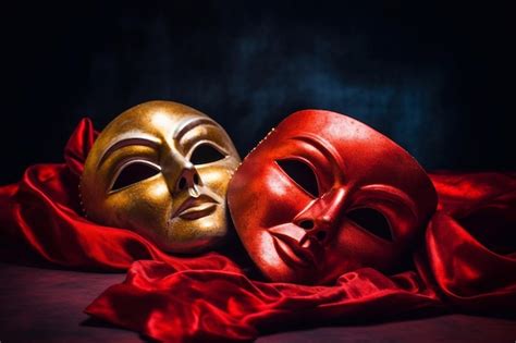 Premium Ai Image Theater Day Theater Symbol Theatrical Masks
