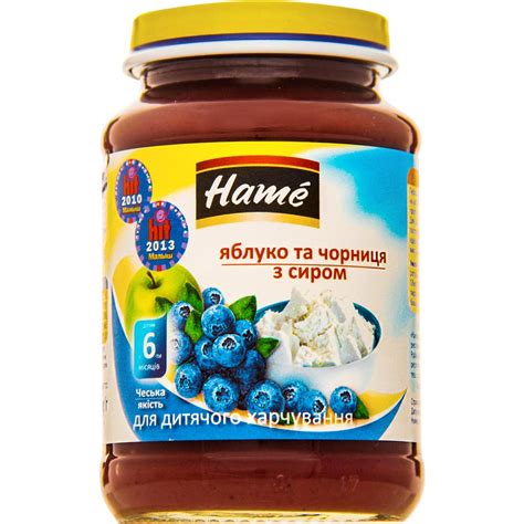 Пюре Hame Яблуко та чорниця з сиром 190 г купити онлайн | замовити в ...
