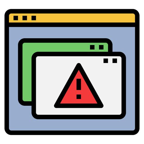 Warning Browser Generic Outline Color Icon