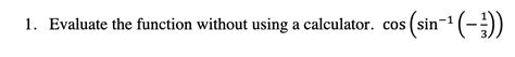 Solved Evaluate The Function Without Using A Calculator Chegg Com