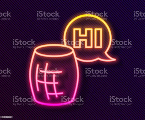 검은 색 배경에 격리 된 빛나는 네온 라인 음성 도우미 아이콘 음성 제어 사용자 인터페이스 스마트 스피커 벡터 3차원 형태에