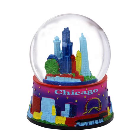 Chicago Snow Globe 35 Inch Colorful