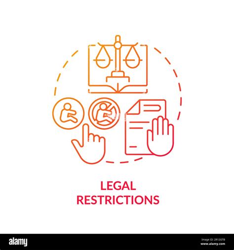 Legal Restrictions Red Gradient Concept Icon Stock Vector Image And Art Alamy
