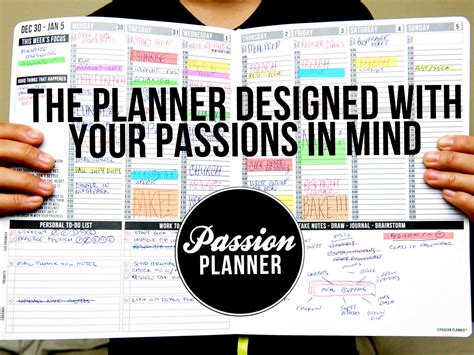 Passion Planner Printable Printable Calendars At A Glance