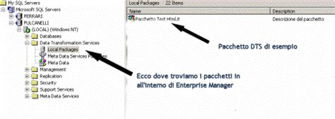 Introduzione Ai DTS In SQL Server 2000 HTML It