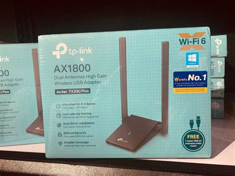 Tp Link Archer Tx U Plus Ax High Gain Dual Band Wireless Usb Wifi Adapter Computers Tech