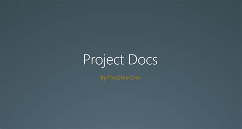 Github Theotherone0101projectdocs Template Docsify Themeable With